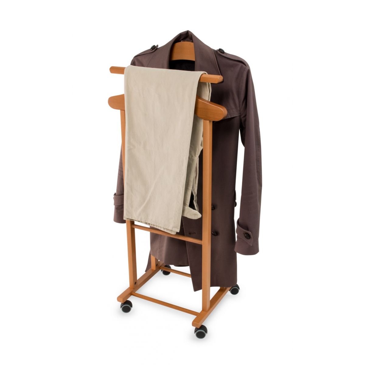Trendy cherry wood Clothes valet | ARIT E-Commerce